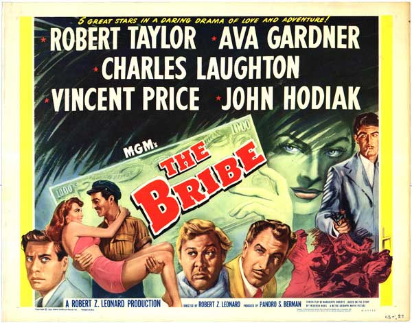 Movie Lovers Reviews: The Bribe (1949) - Charles Laughton on the Beach