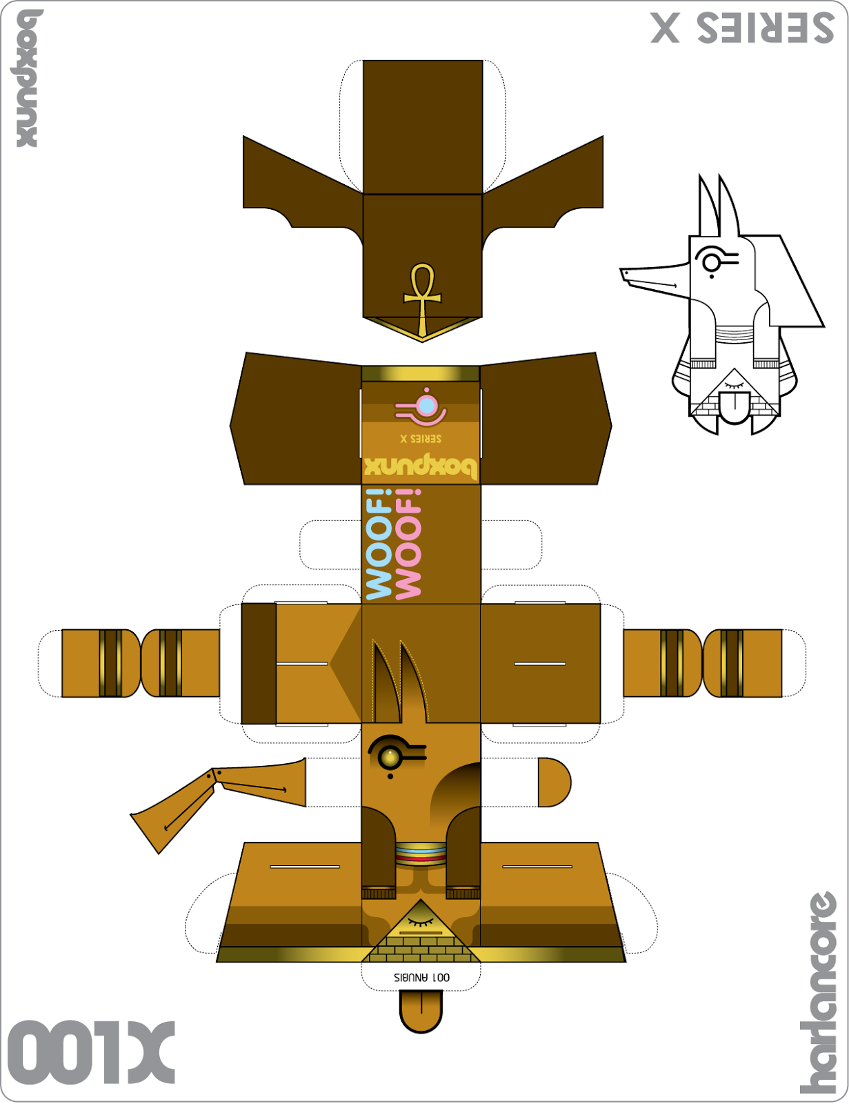 Harlancore: Mystical Papercraft Anubis
