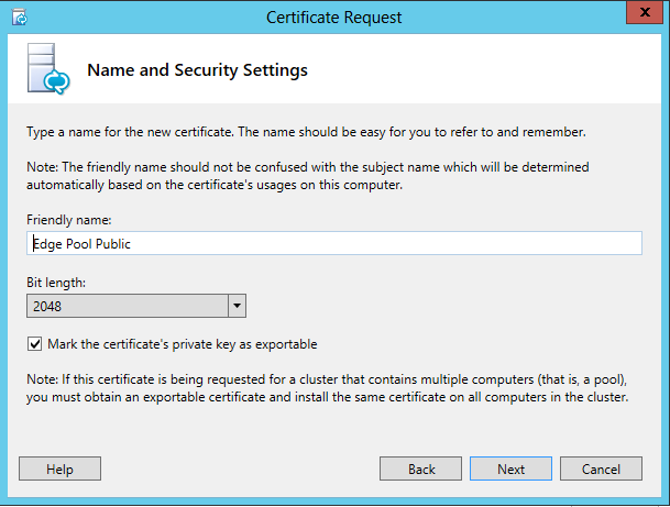 Lync Certificate Planning and Assignments