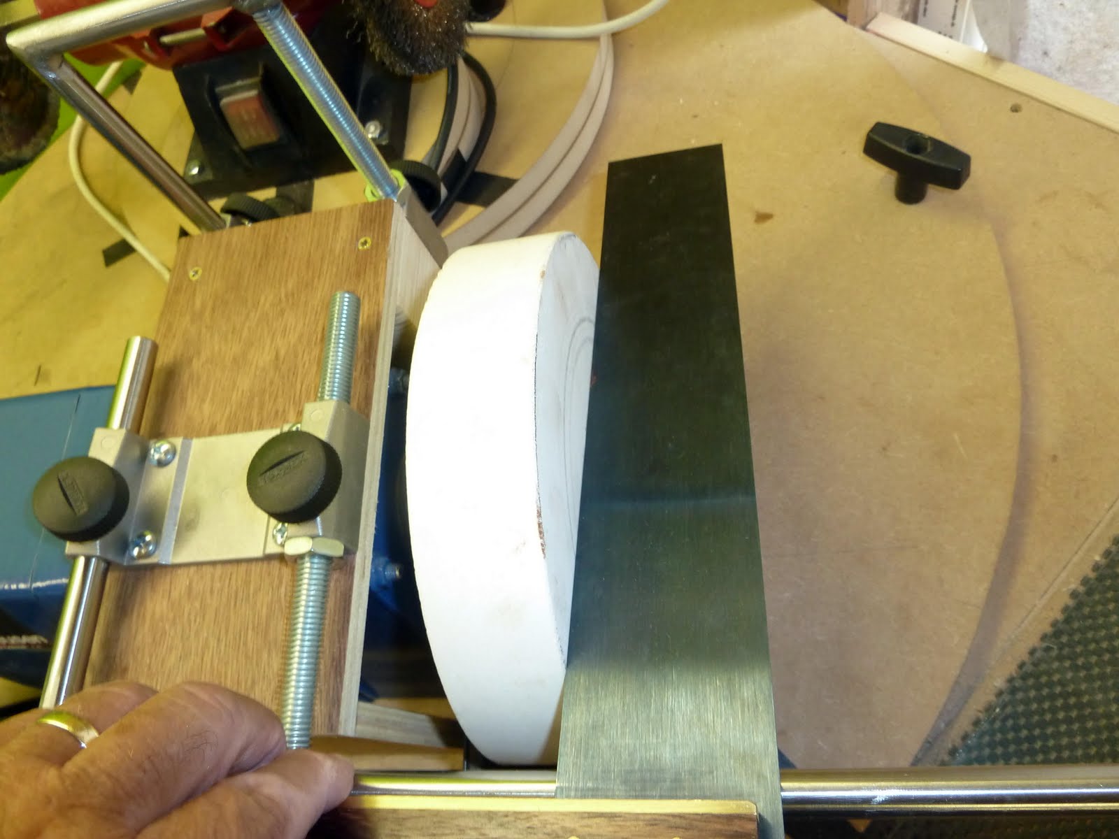 theworkshop: My workstation for grinding and sharpening.