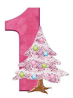 Alfabeto Navideño en Rosa con Árbol de Navidad, con Números. - Oh my ...