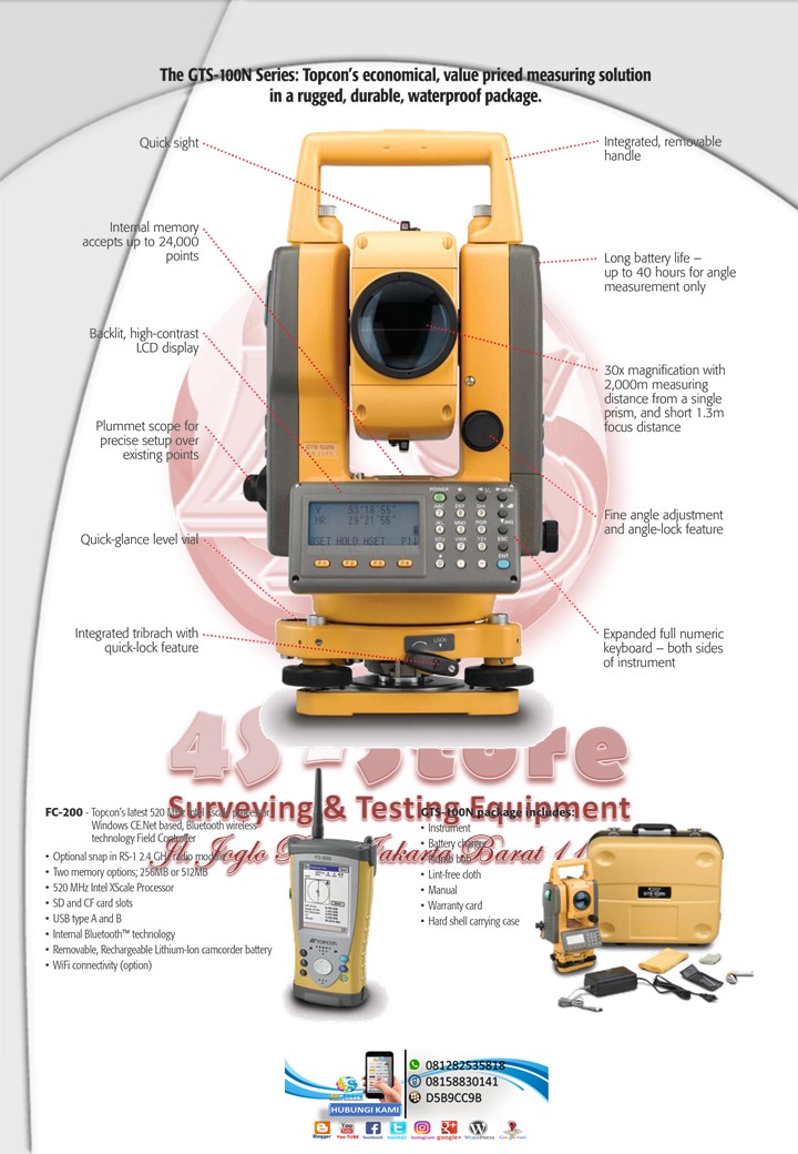Total Station Topcon GTS-102N - ALAT SURVEY MURAH JAKARTA
