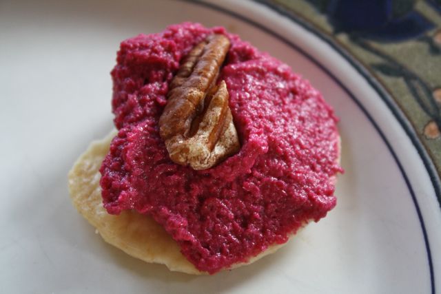 Dollop of Cream: beet hummus