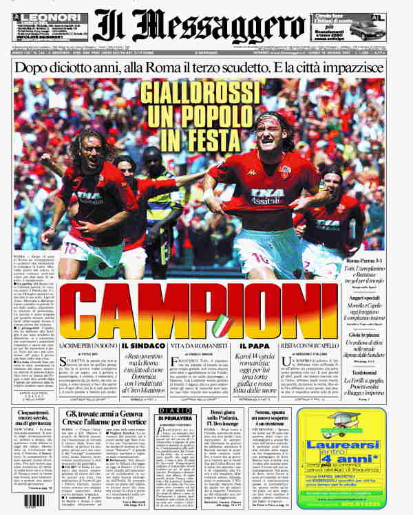 TWB22: Serie A 2000 2001 As Roma Parma Decisive Scudetto