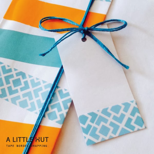 A Little Hut - Patricia Zapata: gift wrapping: tape border