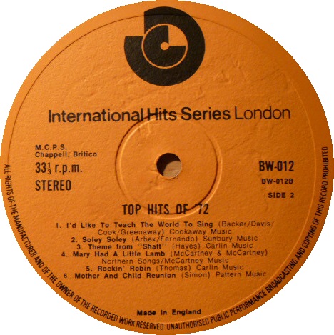 Copycat Cover Records: Bill Wellings - did he start his own label??