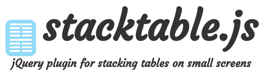 Responsive tables with StackTableJS