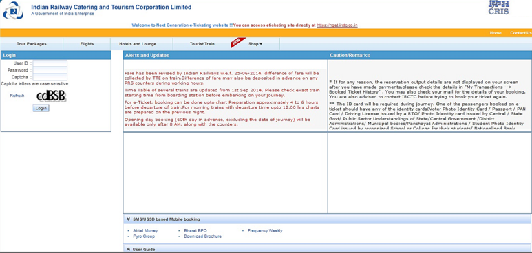 Introducing the new E-Ticketing website for faster Railway Bookings ...