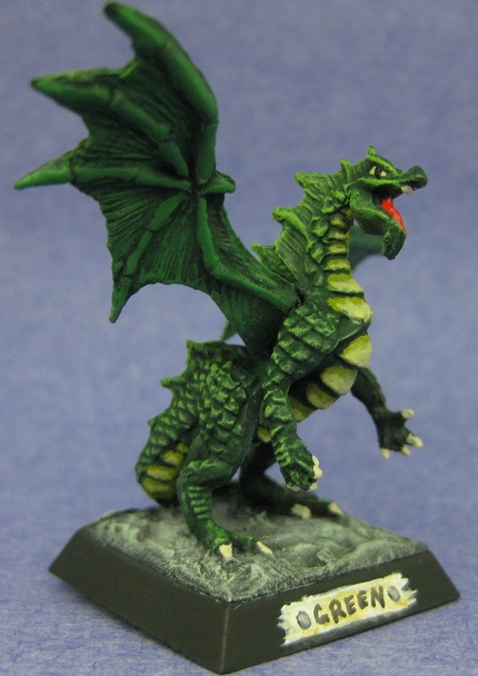 Miniature Painting: Reaper Miniatures Dragon Hatchling Green - 77272