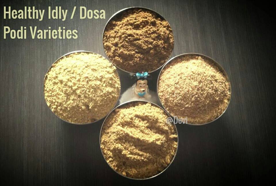 My Passion: Healthy Idly Dosa Podi Varieties - Green Gram / Black Gram ...