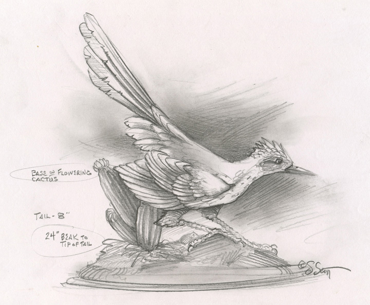 Road Runner Bird Drawing