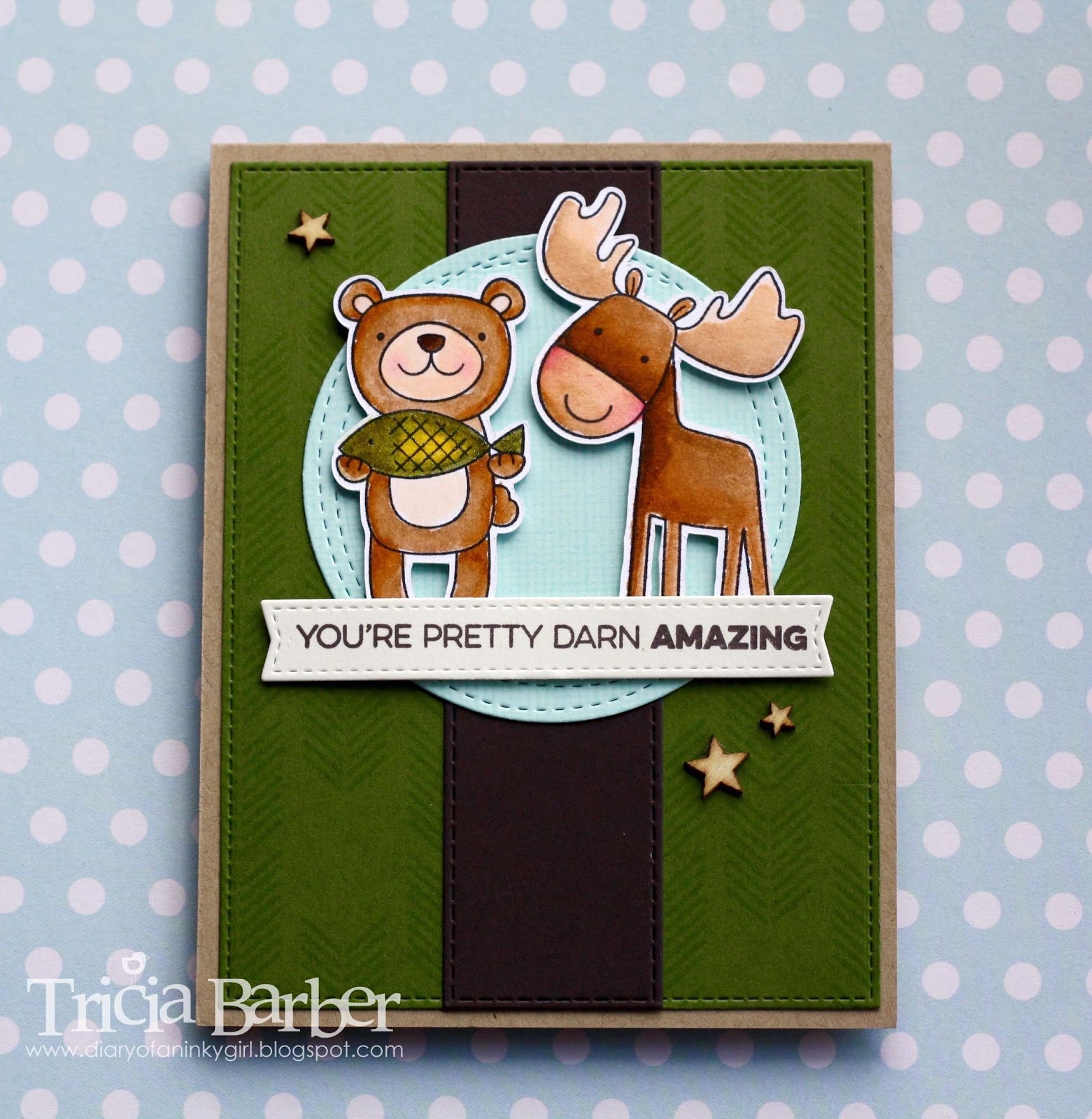 Diary of an Inky Girl…: Warm and Fuzzy Friends - Father's Day card