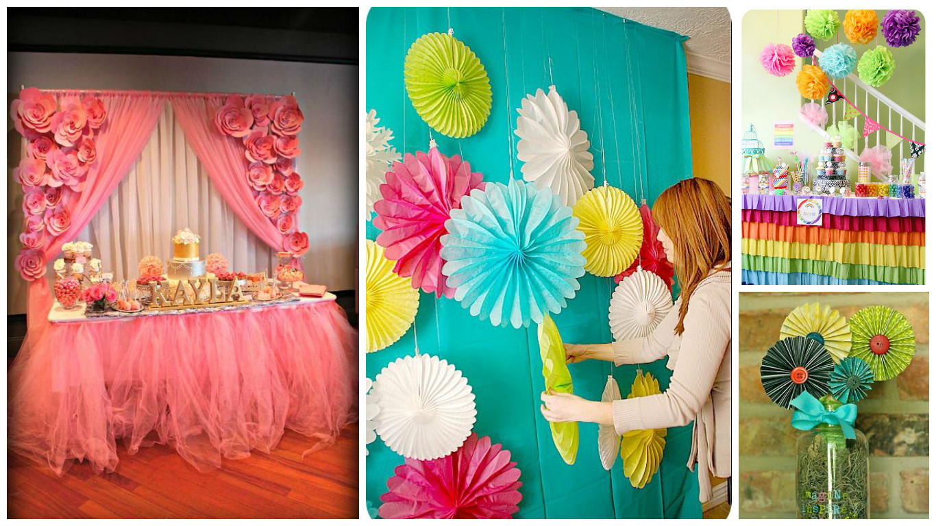 12 ideas fabulosas que te ayudaran a decorar tu fiesta con papel ...