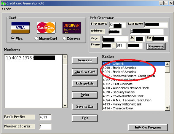 Credit Card Number Generator 2017