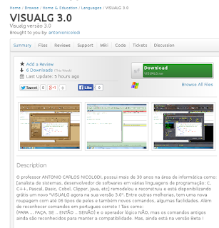 Qual é o Nome Deste Blog?: VISUALG 3.0