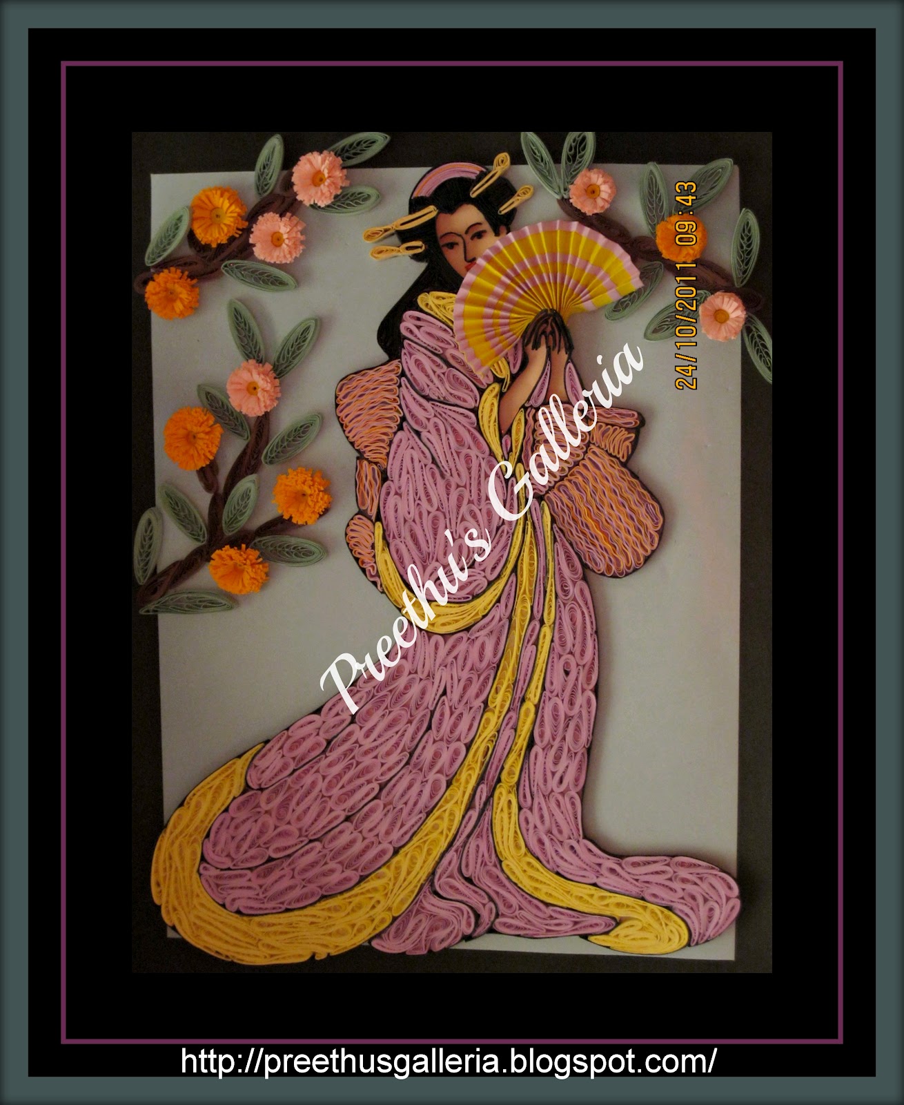 Preethu's Galleria: First UAE Quilling Exhibition - Japanese Lady