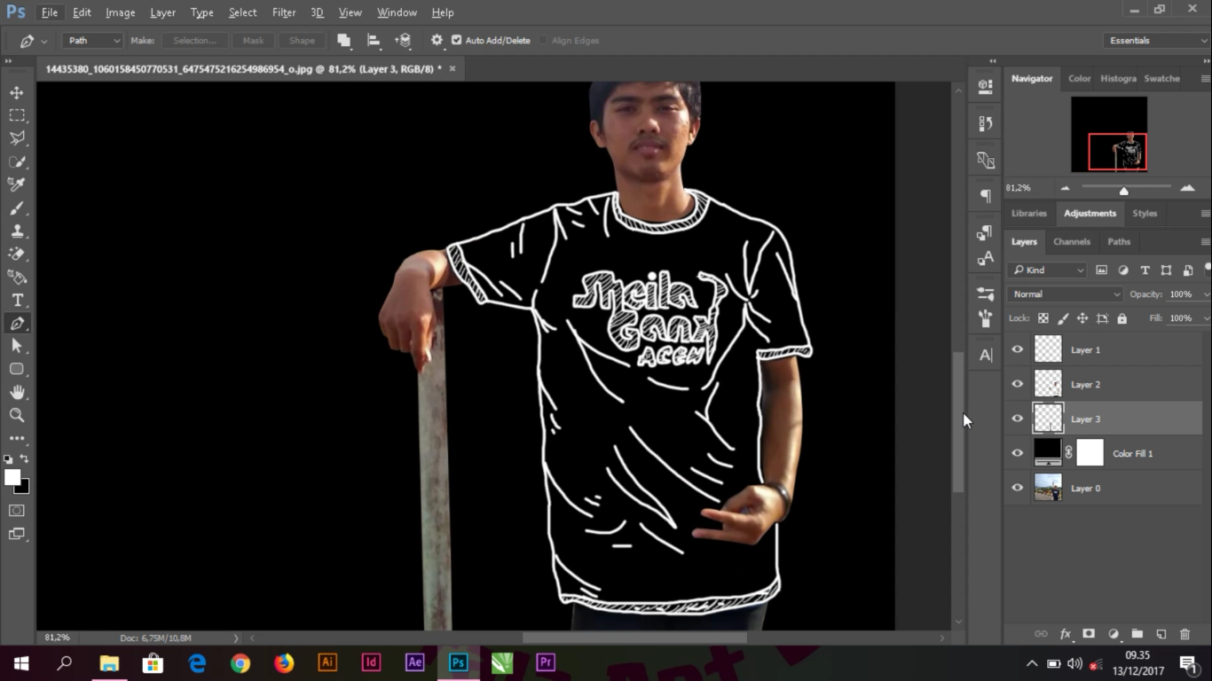 CARA MEMBUAT EFEK BAJU TRANSPARAN