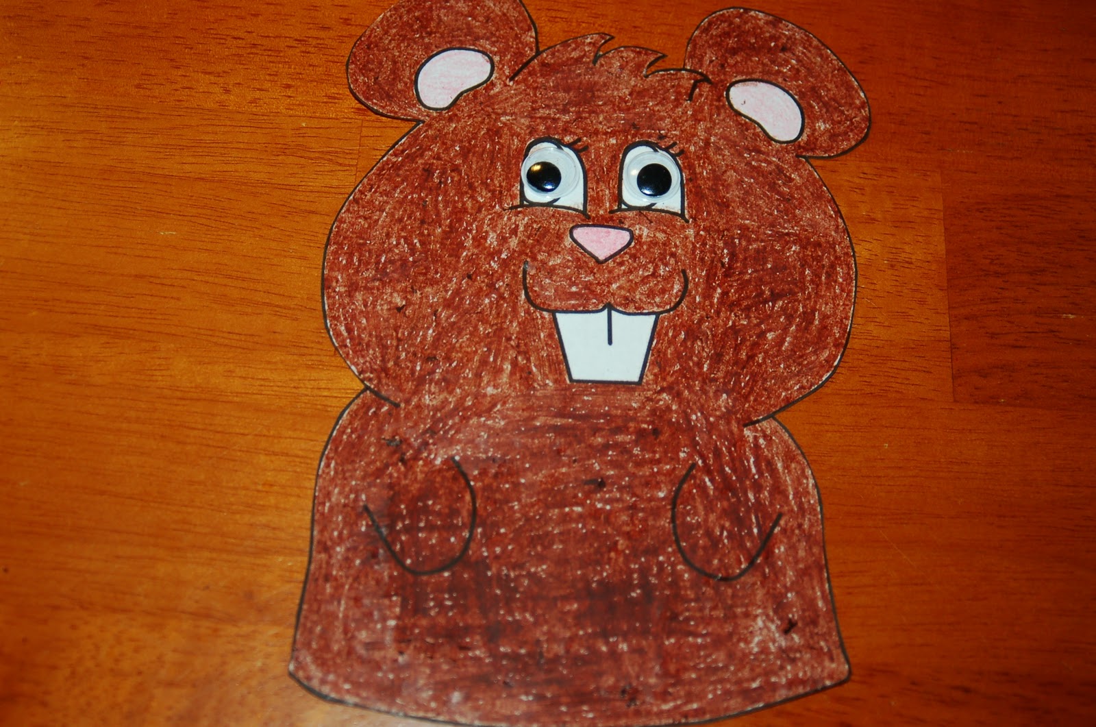 Peek-a-boo Groundhog Day Craft for Kids