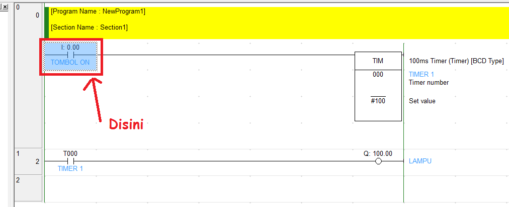 Cara Menggunakan Instruksi Timer Untuk Program di PLC Omron - Elektromizer