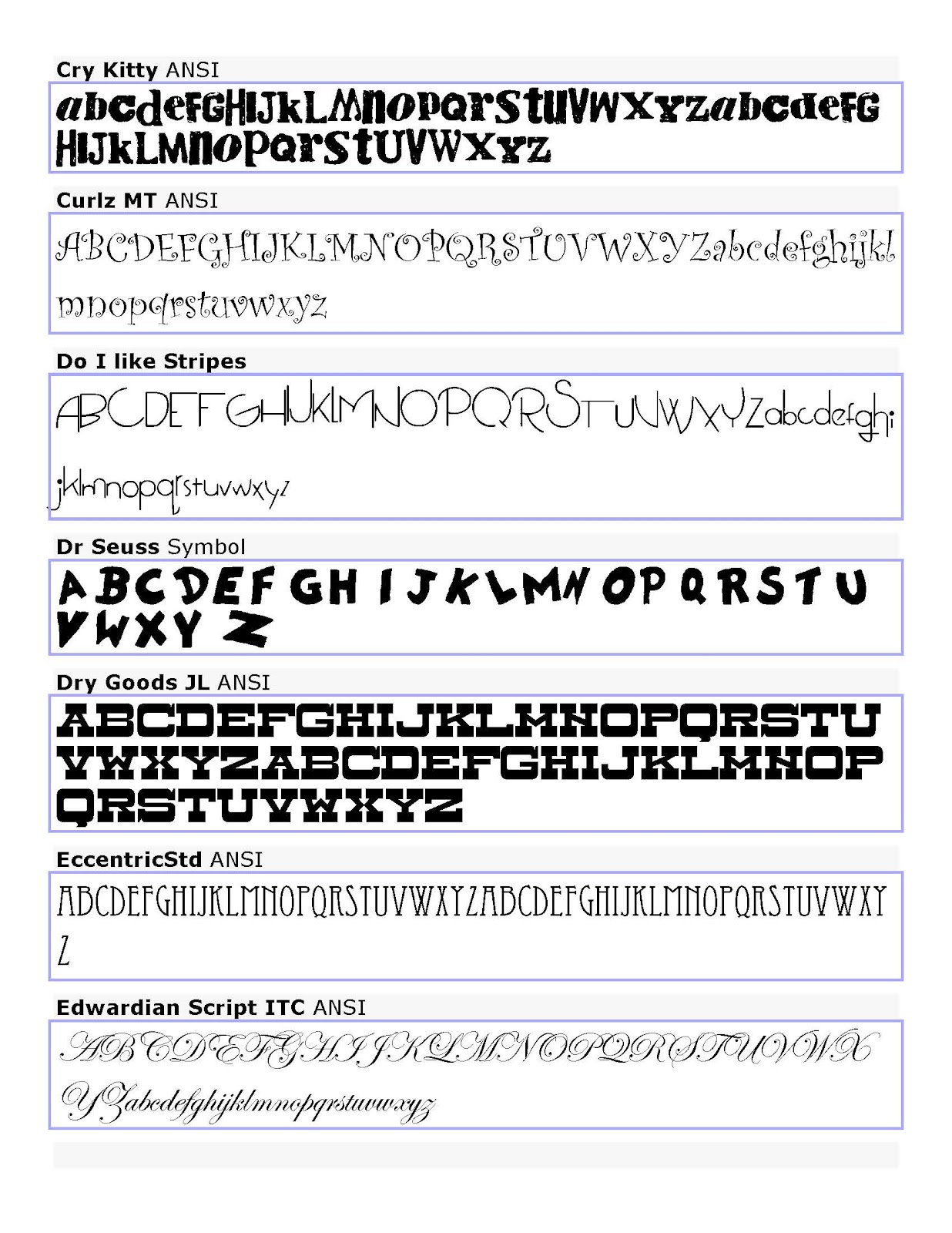 Crafts with a Side of You: Vinyl Lettering font selection