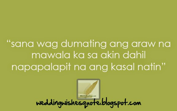 Wedding Wishes Quotes (Tagalog version)