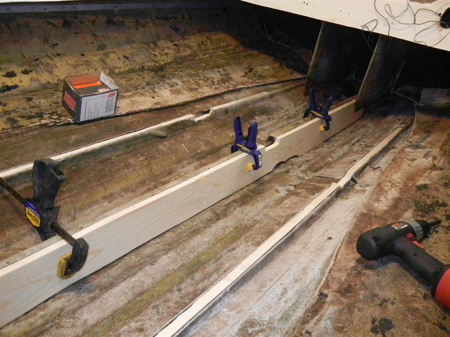 1976 Bicentennial Edition Glastron GT-150: February 2, 2012 - New Stringers