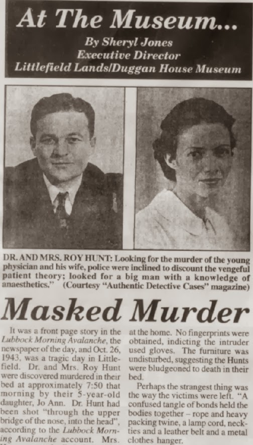 Dr. Roy Hunt Murder - Clovis Road