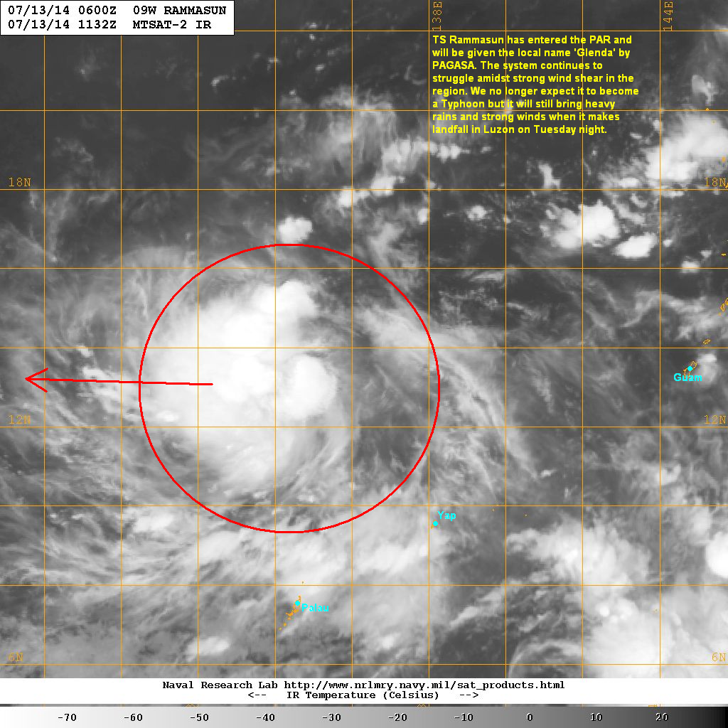 SA GITNA NG BAGYO: Tropical Storm Rammasun (Glenda) Update #5