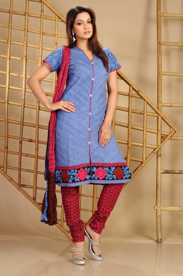 Asian Salwar Suits Collection 2013 | Casual Short Shirt with Salwar ...