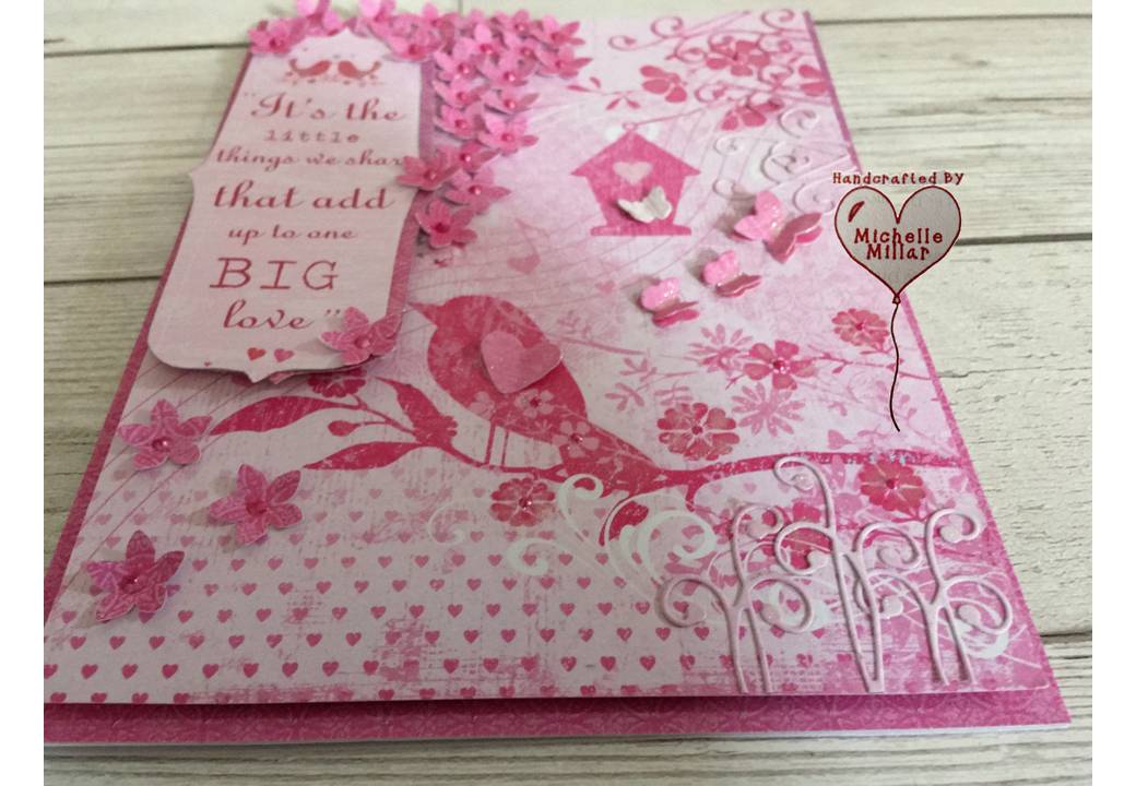 Shine Bright and Create: Monochrome card - shades of pink
