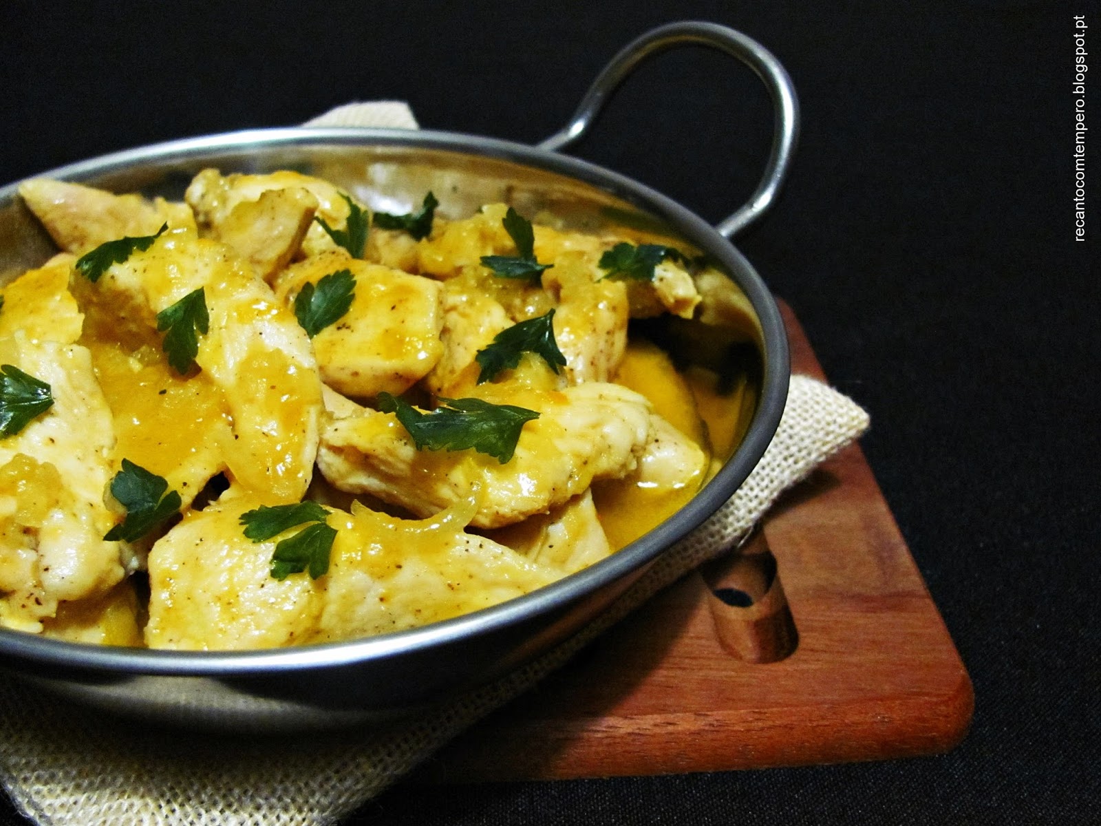 Frango ao molho de laranja e mostarda