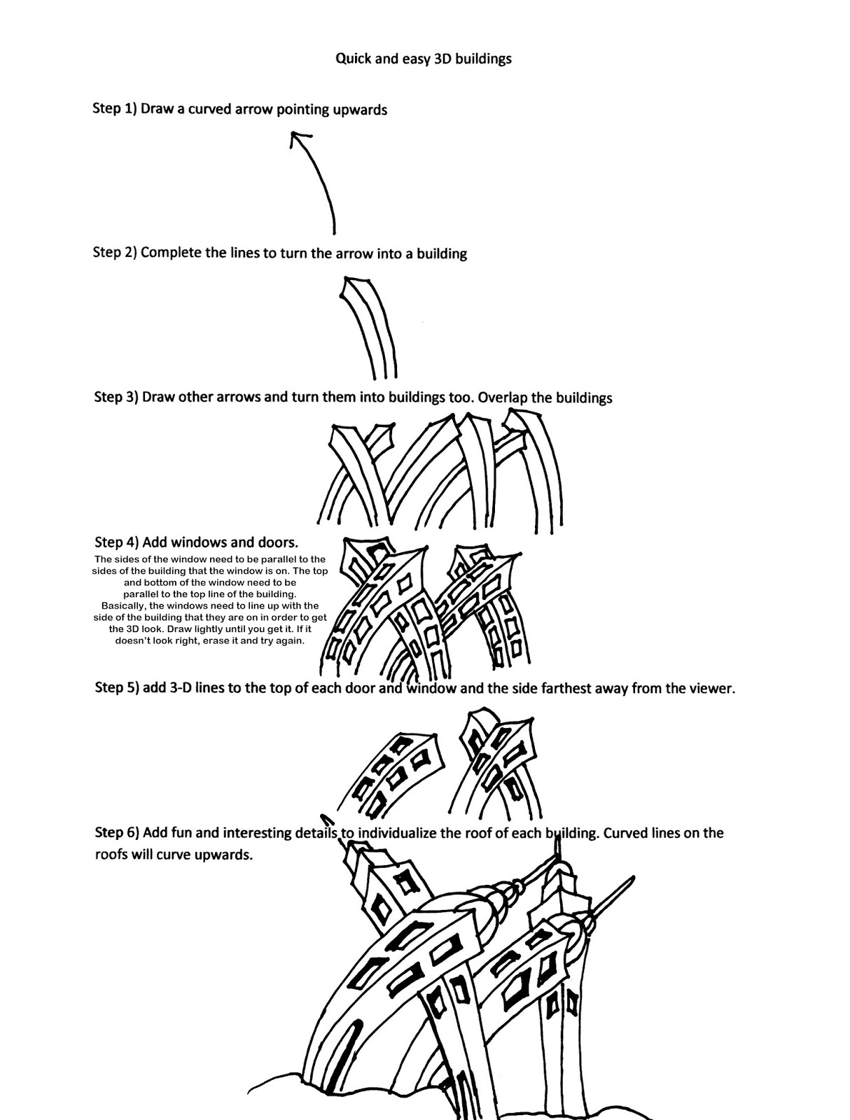 The Helpful Art Teacher: Drawing Imaginary Three-Dimensional Worlds ...