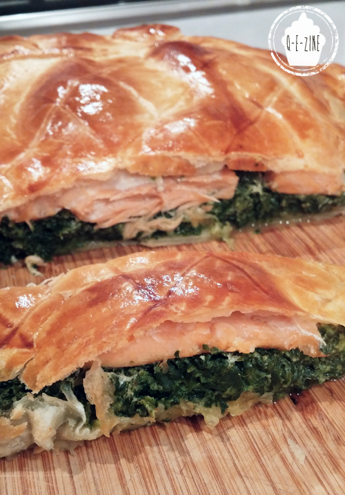 Q-e-zine: Poisson feuilleté saumon - épinards