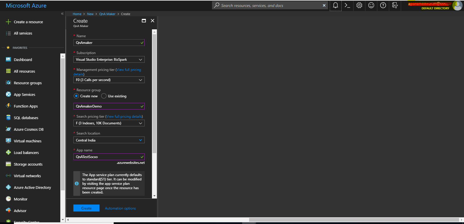 Create and integrate QnA Maker chat bot with MS Azure & Asp.Net