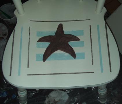 For the love of junk!: Beach Chic Chair...take a dining chair to the ocean!