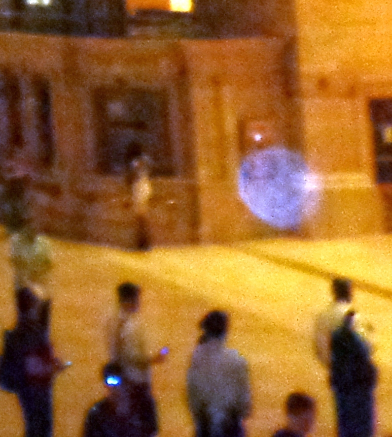 Orb Pro: Floating Blue Orb Finds a Nice Corner to People Watch