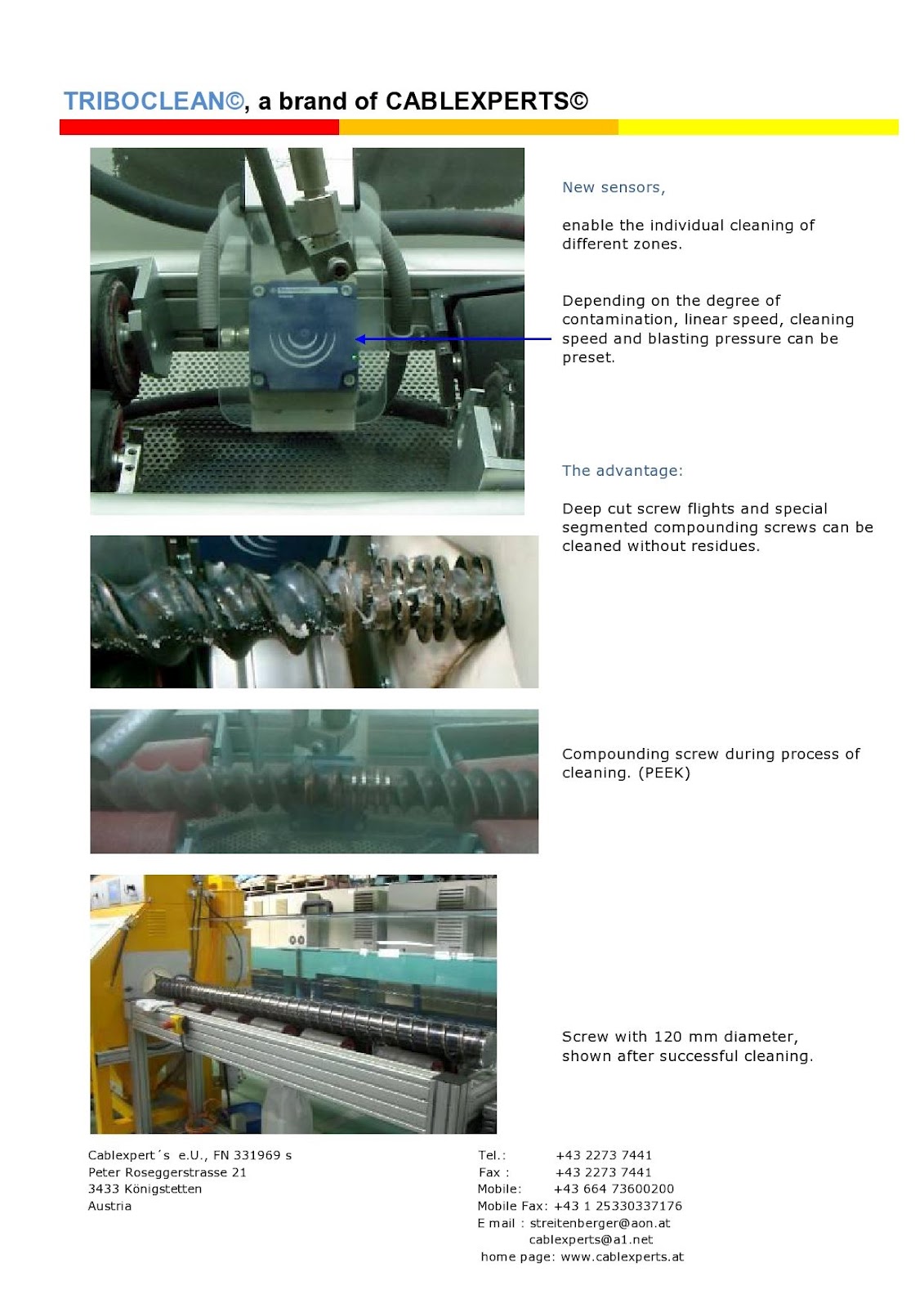 Cablexperts: Automatic screw cleaning