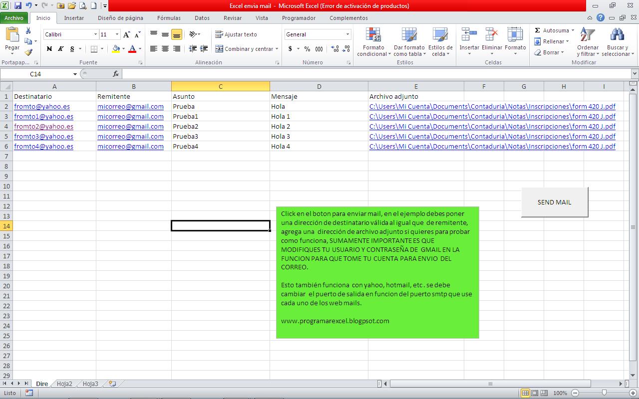 Enviar Mail Con Excel Programar En Vba Macros De Excel Hot Sex Picture