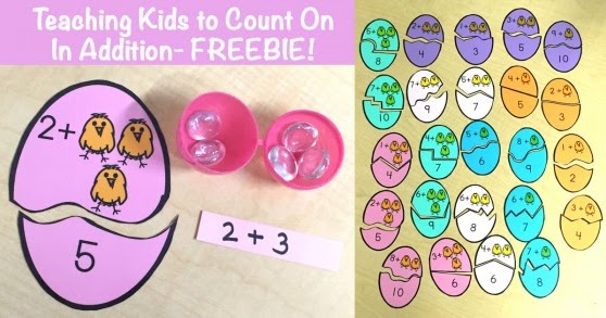 Teaching Kids to Count On in Addition - Freebie!