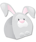 Linda Caja de Conejito, con Plantilla. - Ideas y material gratis para ...