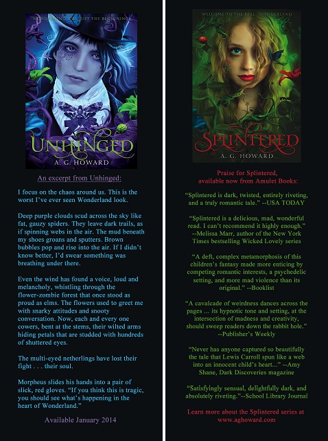 A Still and Quiet Madness ~A.G. Howard~: UNHINGED Teasy, Flippy Giveaway!