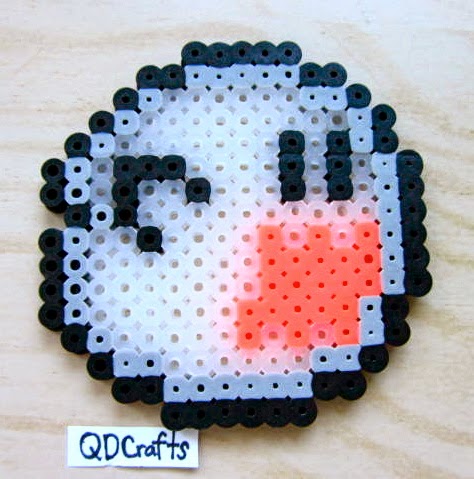 QDCrafts: Mario Boo Perler Bead Sprite