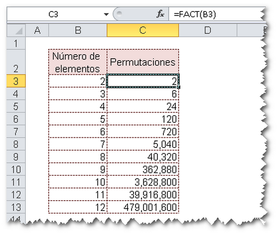 Generar con Excel una lista de todas la permutaciones posibles ~ JLD ...