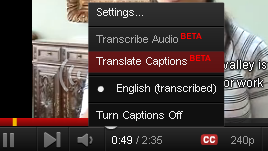 How get the subtitles and closed captioning for YouTube?