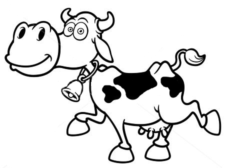 Planse de colorat si fise pentru copii: VACA - PLANSE de colorat cu ...