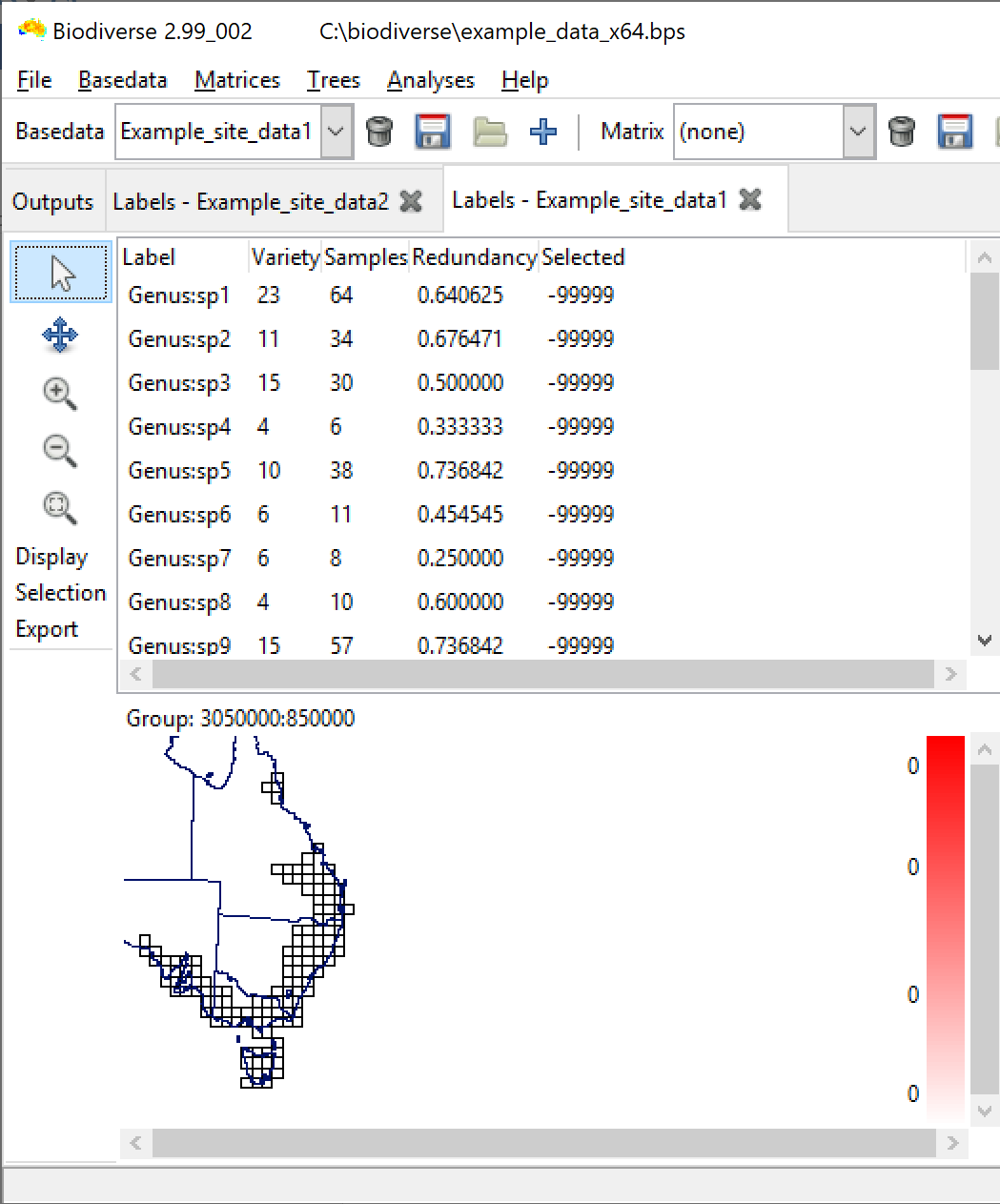 Biodiverse analysis software: 2019