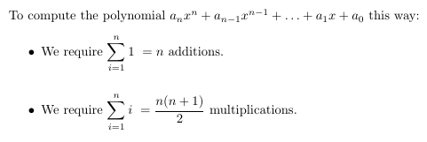 The Java Mathematician: Horner's Rule for Polynomial Computation