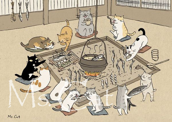 i n - s p i r a t i: Gorgeous Cat Illustrations in a Book by Ms. Cat ...
