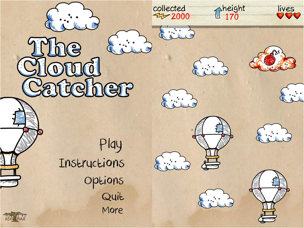 The Cloud Catcher mobile game
