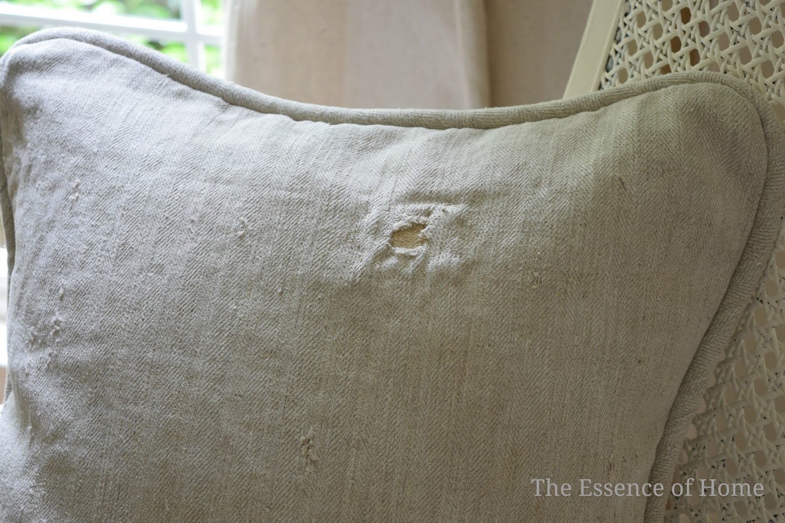 The Essence of Home: Authentic German Grain Sack Pillow